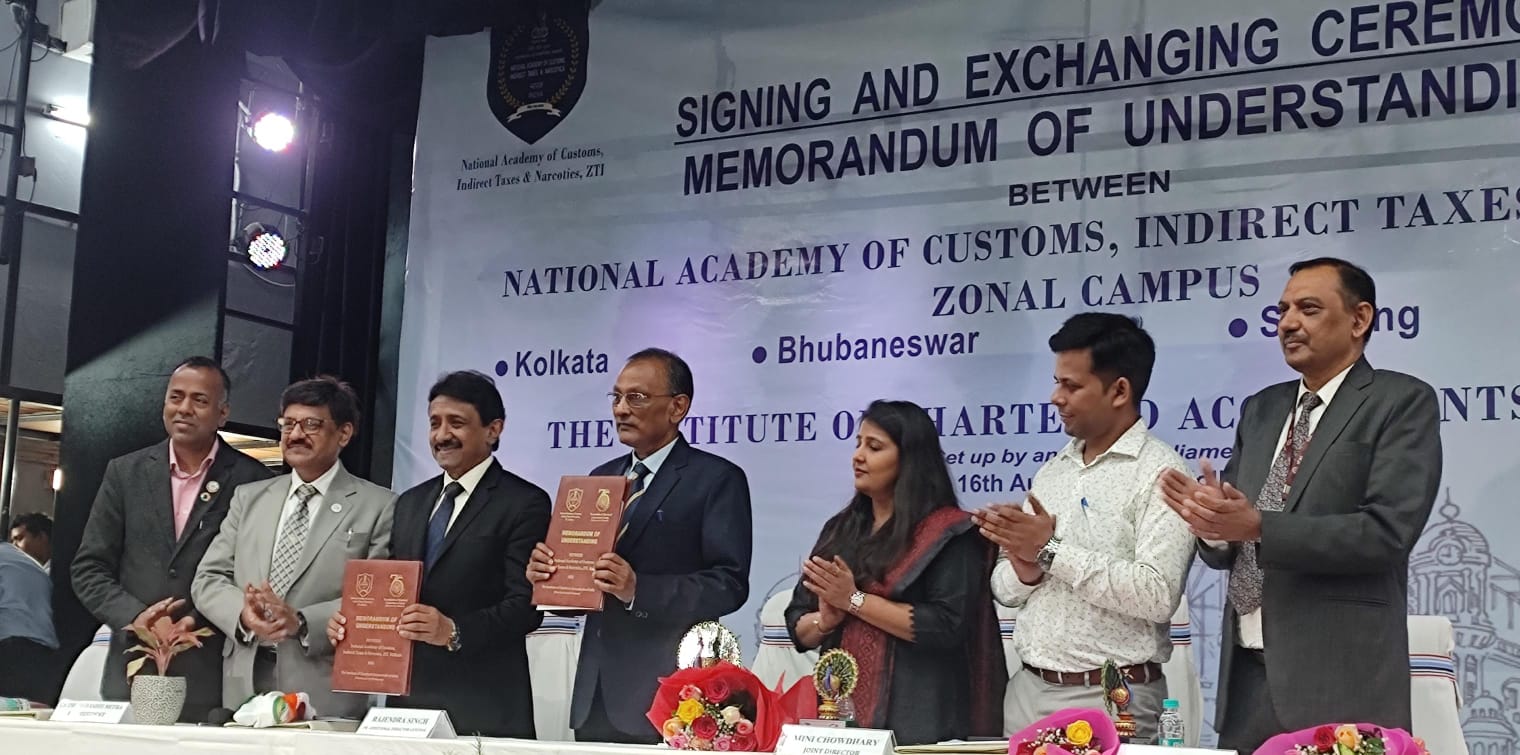 MoU Signed between NACIN & ICAI for Capacity Building of GST officers ...